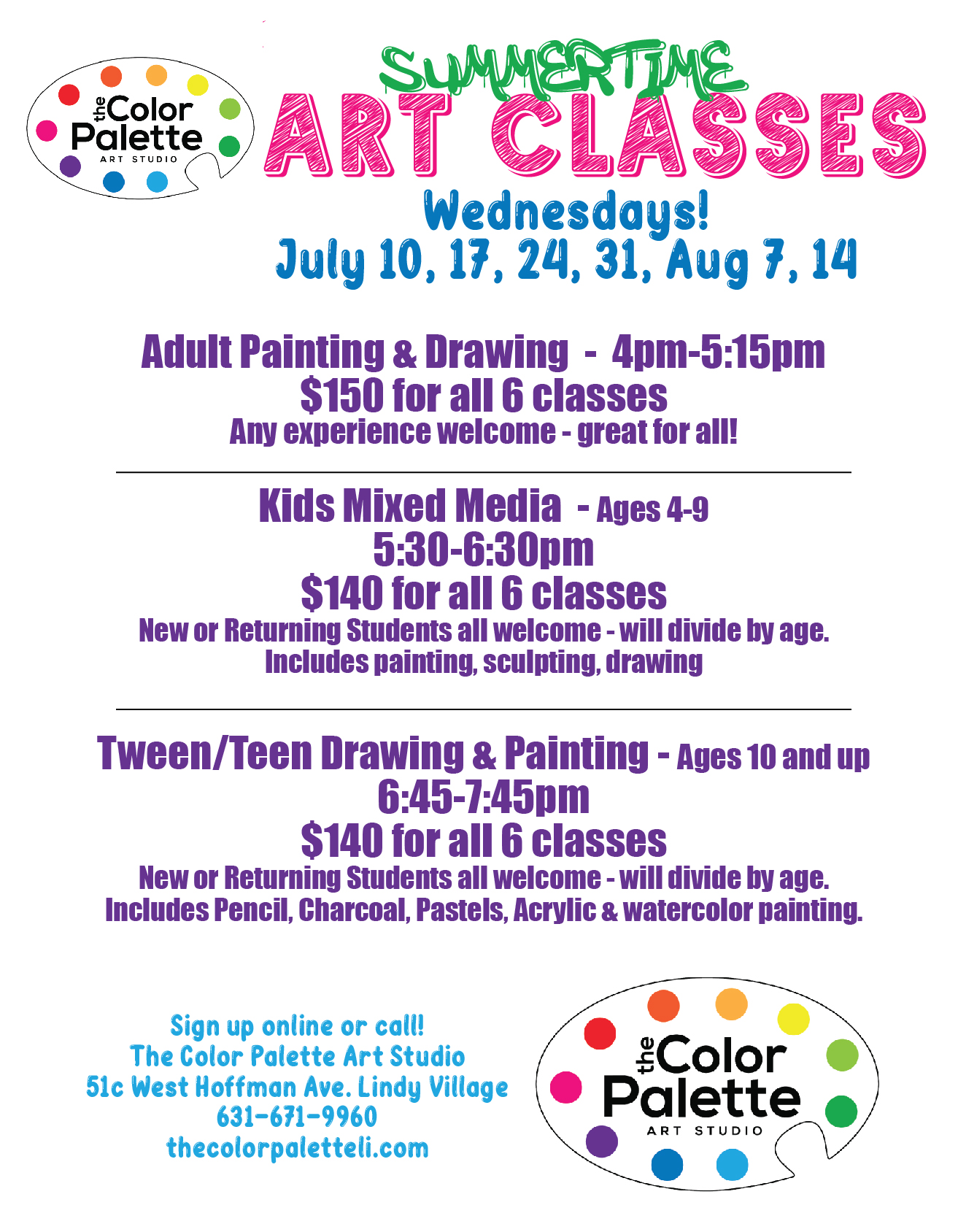 Events & Classes - The Color Palette