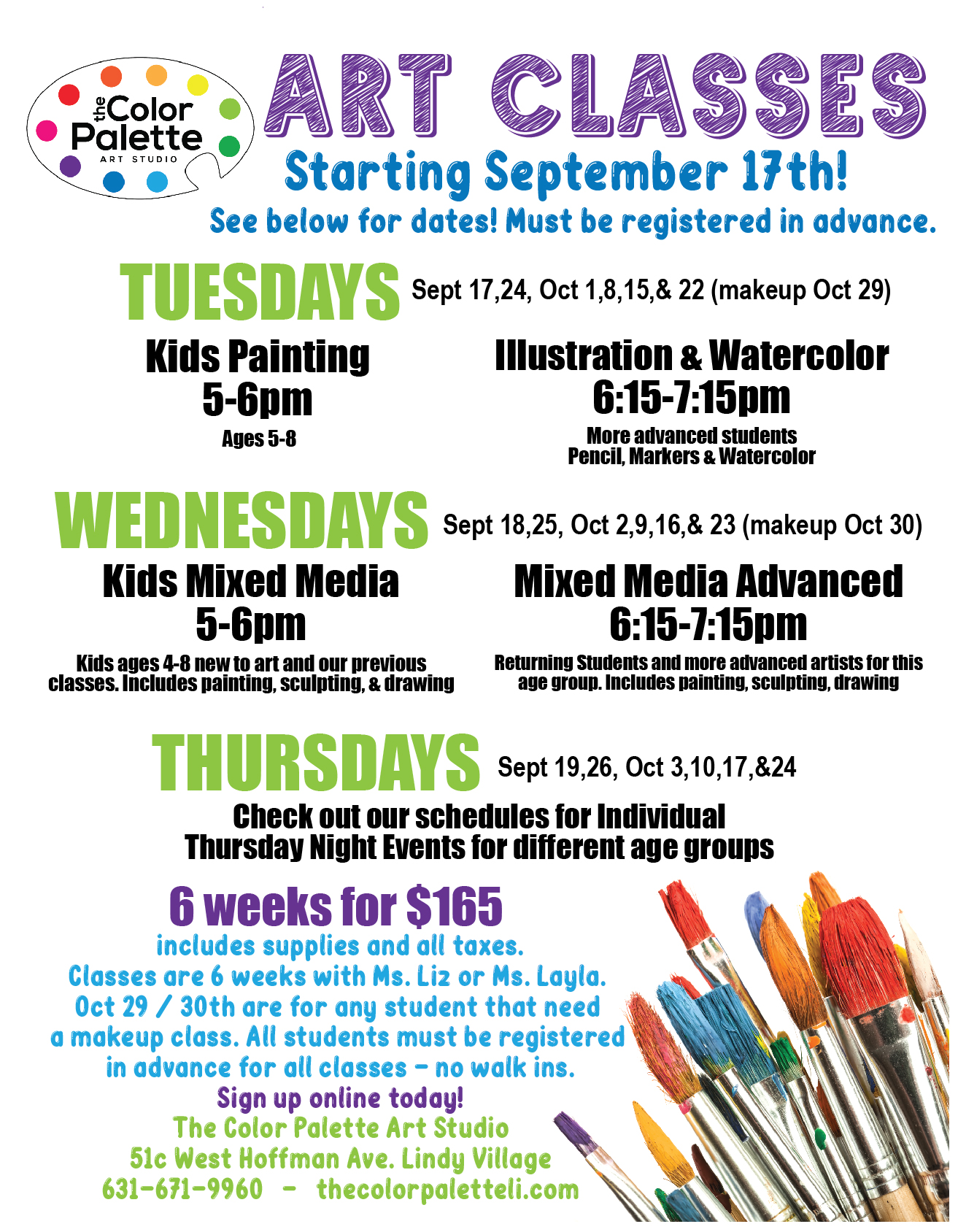 Events & Classes - The Color Palette